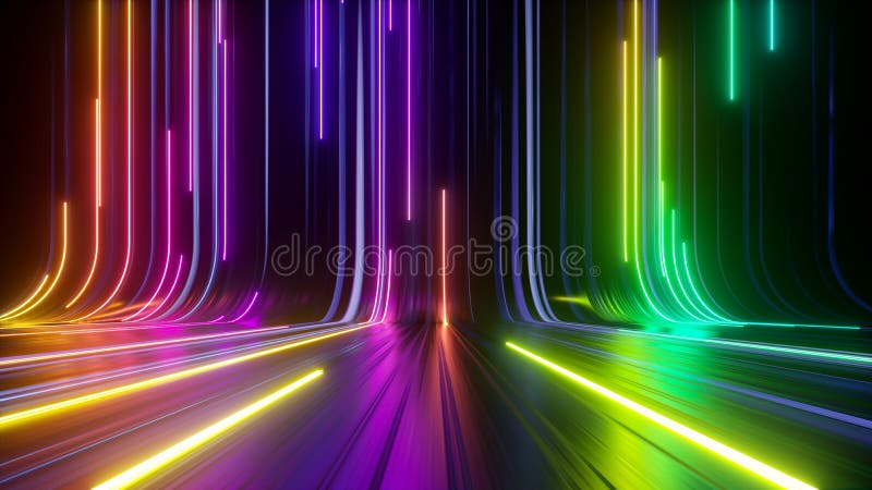 3d Render, Abstract Background with Colorful Spectrum. Modern Wallpaper ...