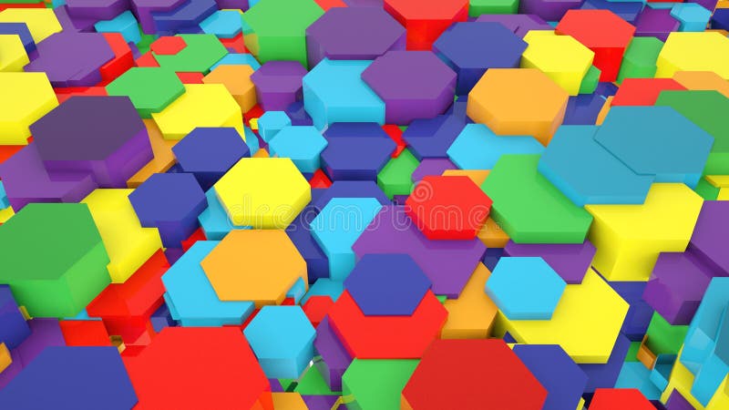 3d Render Abstract Background. Geometry Isometric Shapes that Goes Up ...