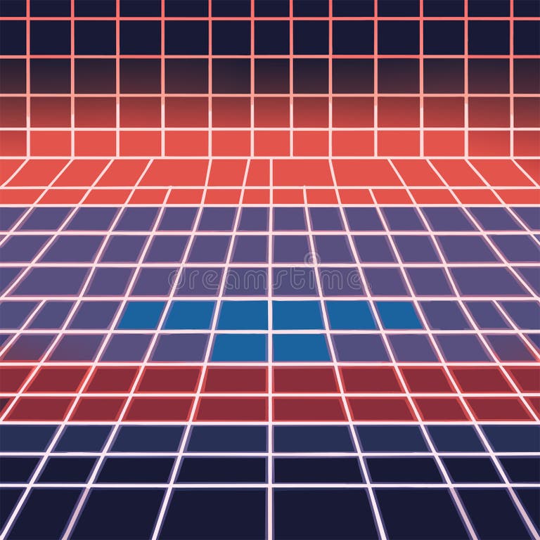 3D Render of Abstract Background with Grid. 3D Illustration Stock ...