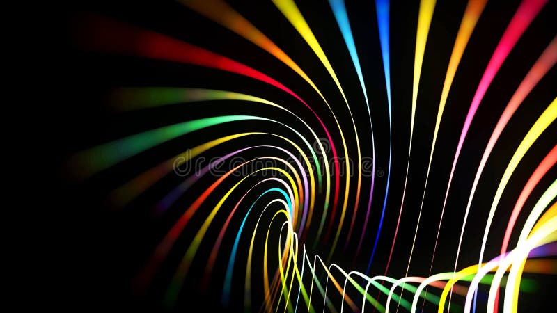 3d Render. Abstract Background with Multicolor Light Streaks, Light and ...