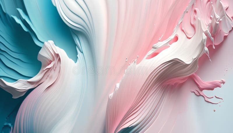 3d Render, Abstract Background, Pink and Blue Paint, Liquid Paint Stock ...