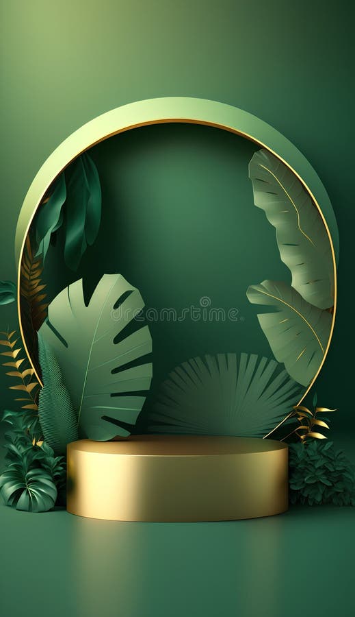 3d Render, Abstract Background for Product Presentation, Luxury Podium ...