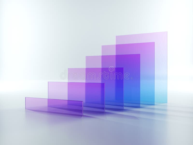 Square Translucent Glass Blocks Stock Illustration - Illustration of ...