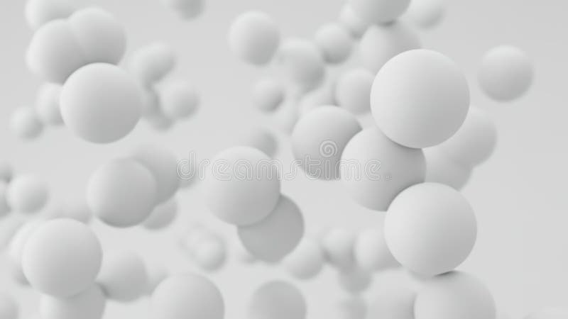 3d Render Abstract Background with White Spheres Stock Illustration ...