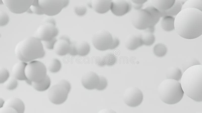 3d Render Abstract Background with White Spheres Stock Illustration ...