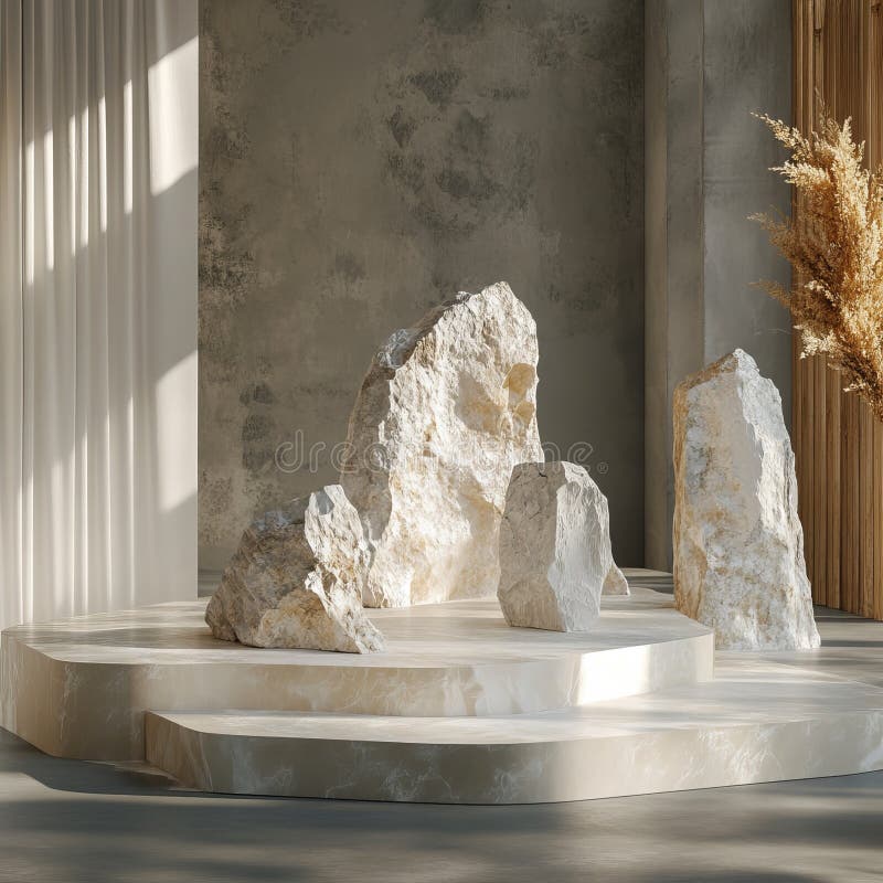 3d Render, Abstract Backgroundle Podiums, Modern Design Stock ...