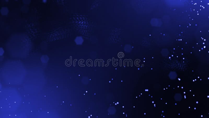 3d Render of Abstract Blue Composition with Depth of Field and Glowing ...