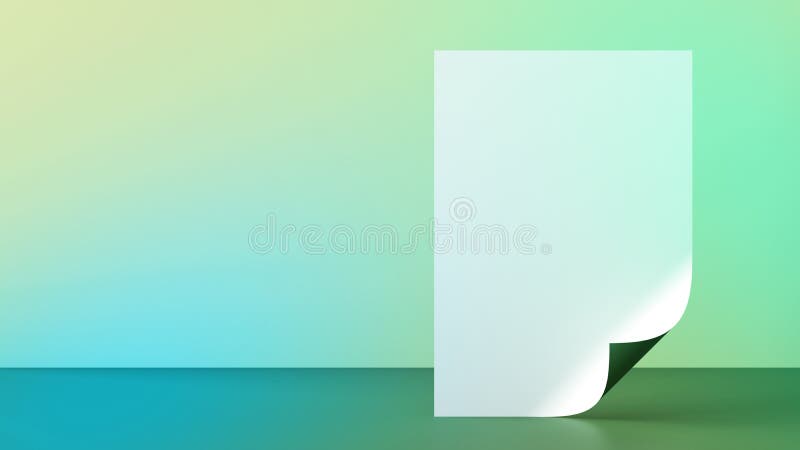 3d Render, Abstract Business Background with Blank Page, White Paper ...