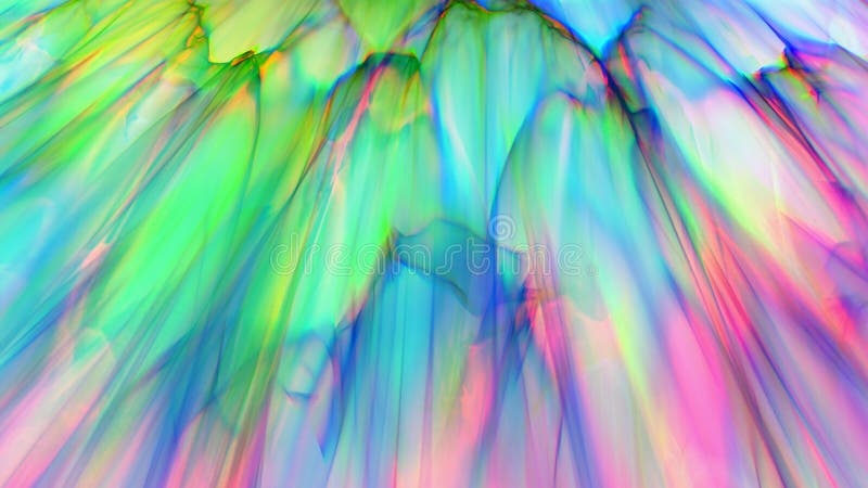 3d Render, Abstract Caustic Background. Colorful Holographic Wallpaper ...