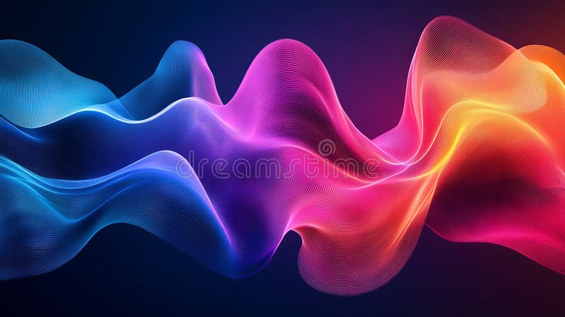 A 3D Render of an Abstract Caustic Background. Colorful Spectrum Light ...