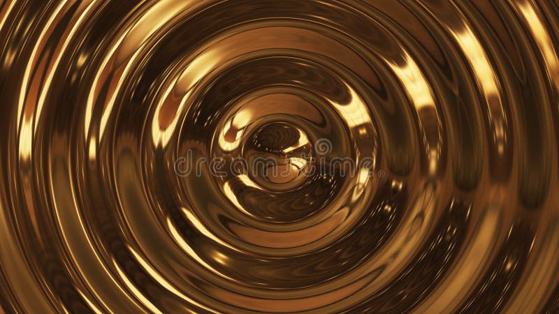 3d Render Abstract Circle Ripple Gold 3d Wave Stock Illustration ...