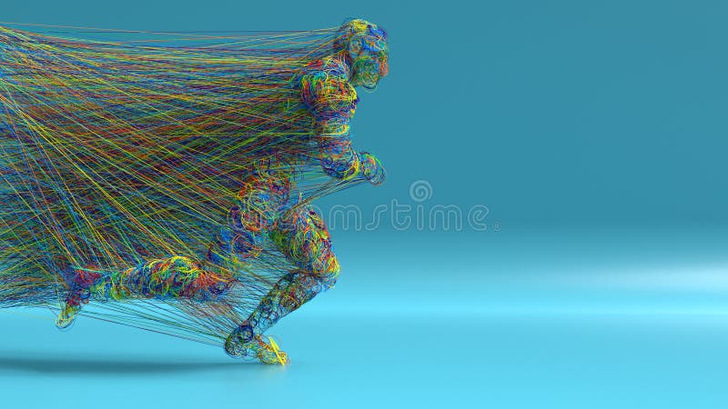 Abstract Colored Figure and Lines Stock Illustration - Illustration of ...