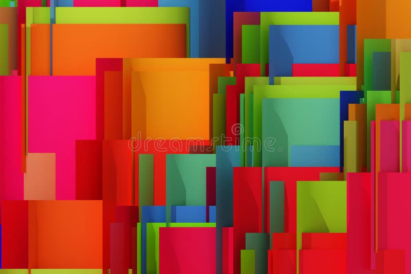 3d Render, Abstract Colorful Background with Colorful Bright Neon Lines ...