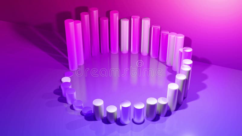 3d Render. Abstract Columns As Abstract Background. 3d Geometric ...