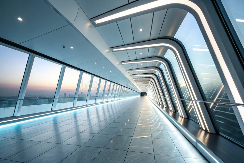 3D Render Abstract Corridor with High Quality Lighting Stock ...