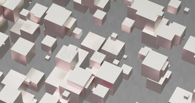 3D Render Abstract Cubes Loop Background. Gray Cubes or Blocks Abstract ...