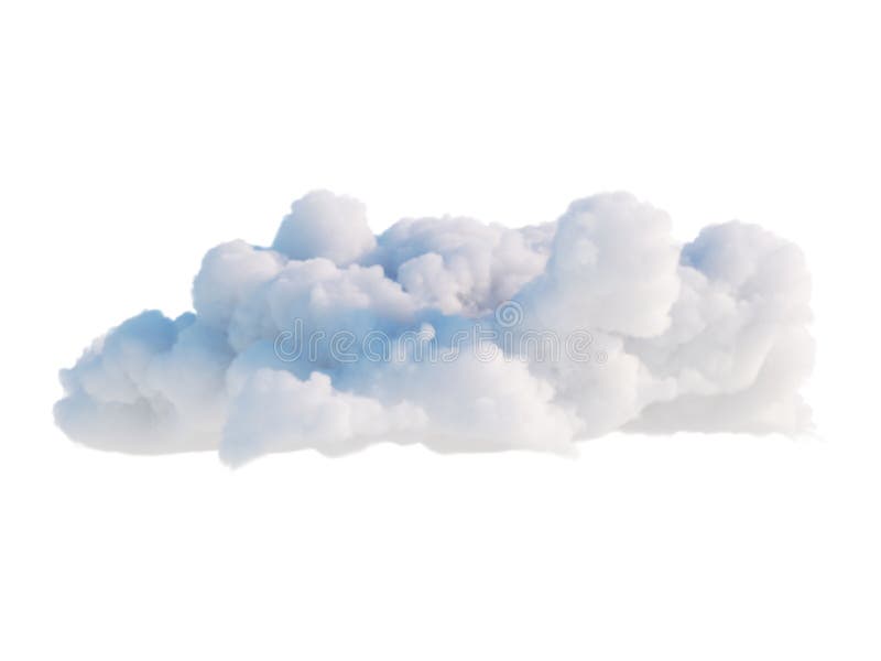 3d Render, Abstract Cumulus, Realistic Cloud Clip Art Isolated on White ...