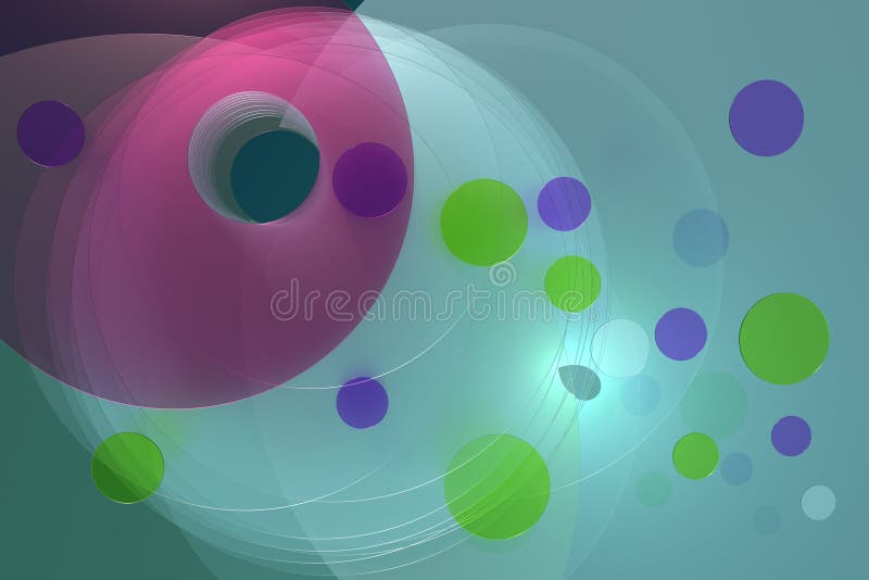 3D Render Abstract with Discs Stock Illustration - Illustration of ...