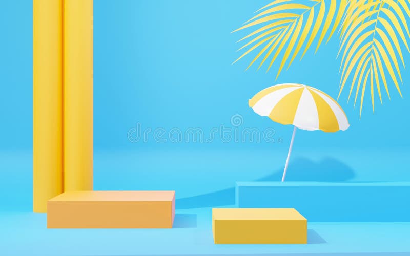 3d Render Abstract Display Podium Platform for Product Presentation and ...