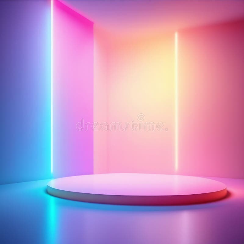 3d Render Abstract Empty Room with Light and Empty Space for Your ...