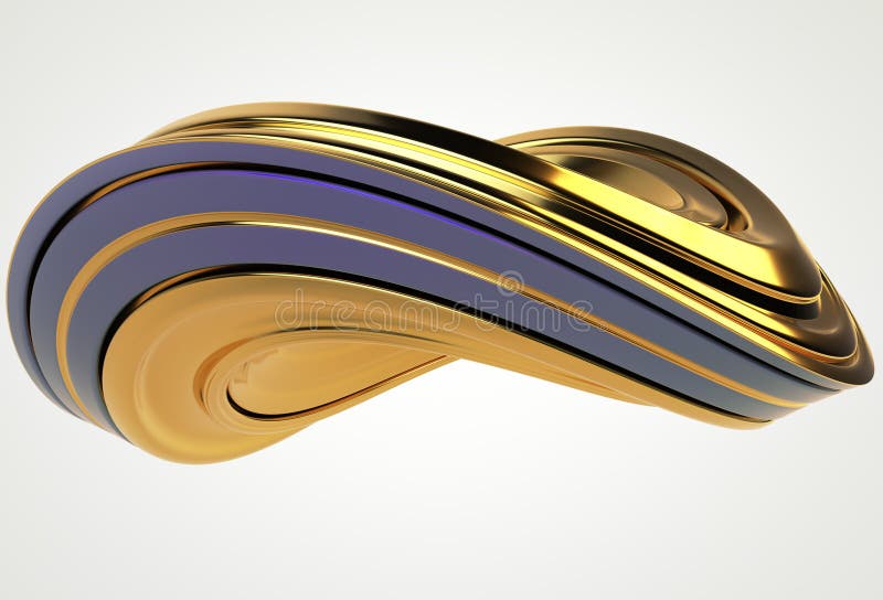 3D Render of Abstract Form stock illustration. Illustration of color ...