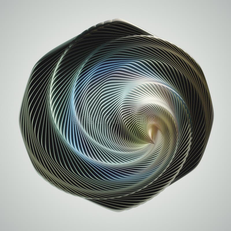 3D Render of Abstract Form stock illustration. Illustration of graphic ...