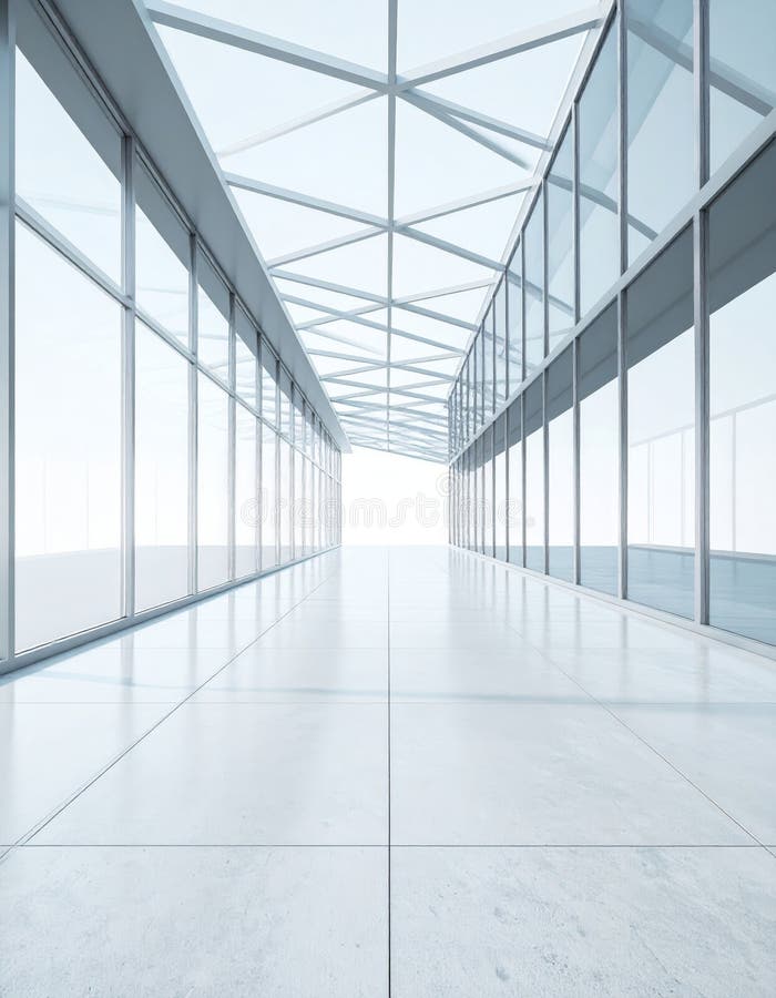 3d Rendering of an Abstract Futuristic Glass Architecture Stock ...