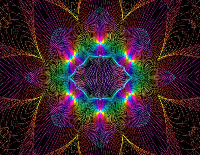 3D Render Abstract Generative Art Stock Illustration - Illustration of ...