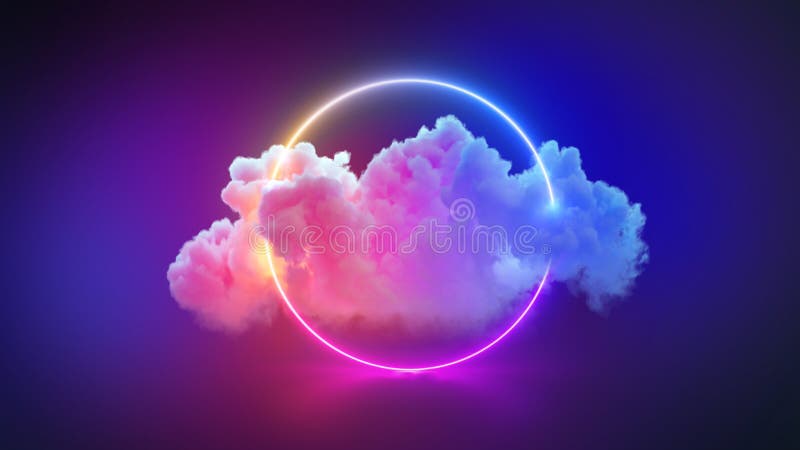 Cloud 3d Render Neon Stock Illustrations – 1,479 Cloud 3d Render Neon ...