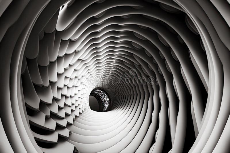 3d Render Abstract Geometric Background in Form of Illuminated Silver ...