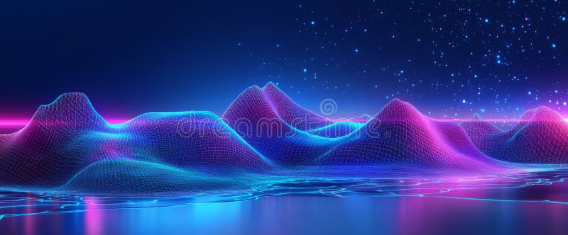 A 3D Render of an Abstract Geometric Background, Set in a Virtual ...