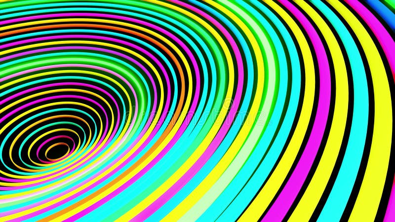 3d Render. Abstract Geometric Bg with Rings Form Complex Structure and ...