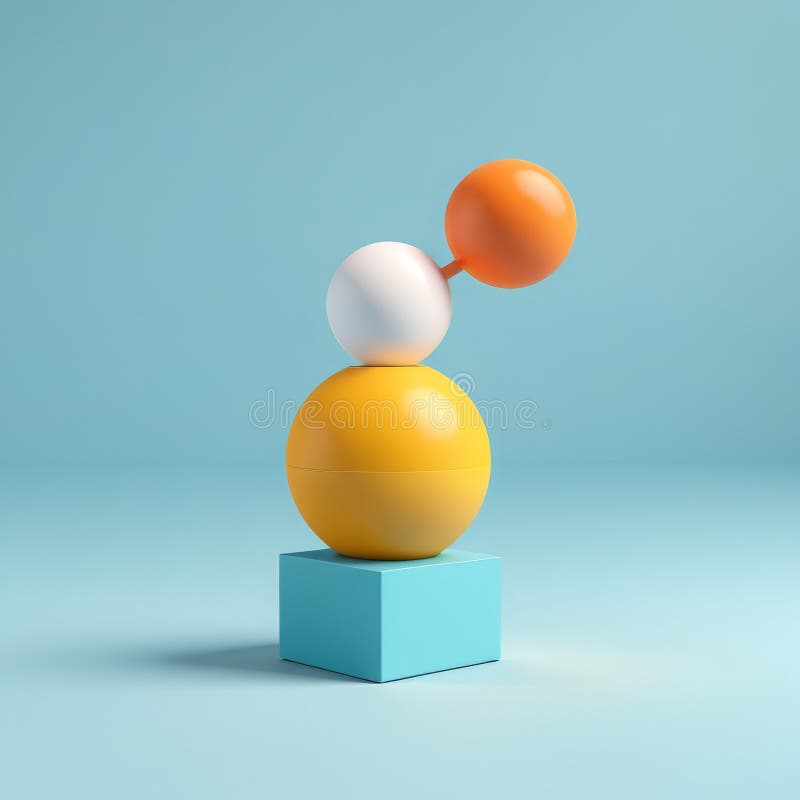 3d Render. Abstract Geometric Shape. Minimal Design. 3d Render ...