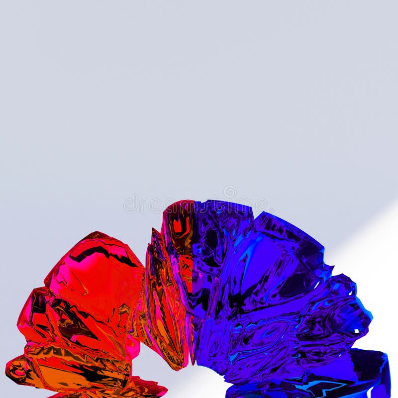 3d Render, Abstract Geometric Torus Shape, Cracked Surface with Hole ...