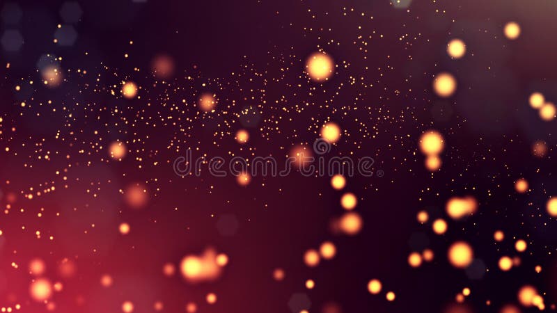 3d Render of Abstract Golden Red Composition with Depth of Field and ...
