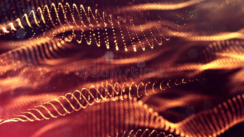 3d Render of Abstract Golden Red Composition with Depth of Field and ...
