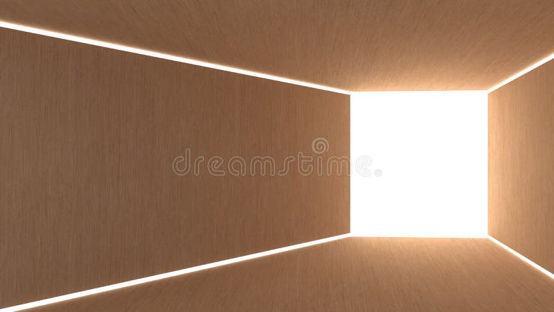 3d Render Abstract Lighting in Rectangle Shape Stock Illustration ...