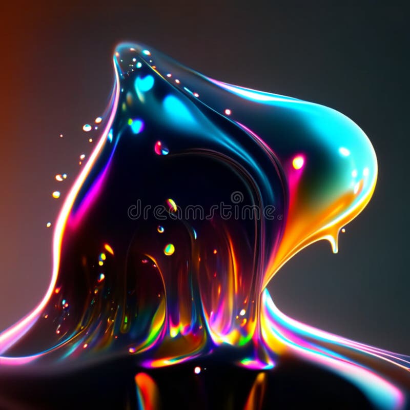 3d Render, Abstract Liquid Background, Liquid Splash, Fluid Shape ...