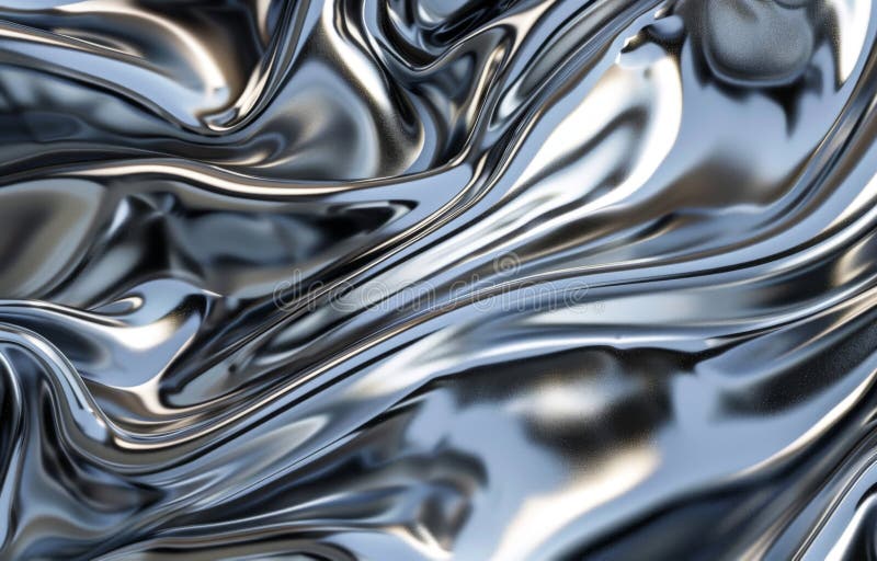 Abstract Liquid Metal Texture - Generative AI Stock Image - Image of ...