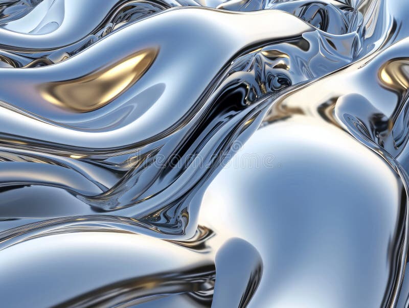 3d Render of Abstract Metallic Background with Some Smooth Lines in it ...