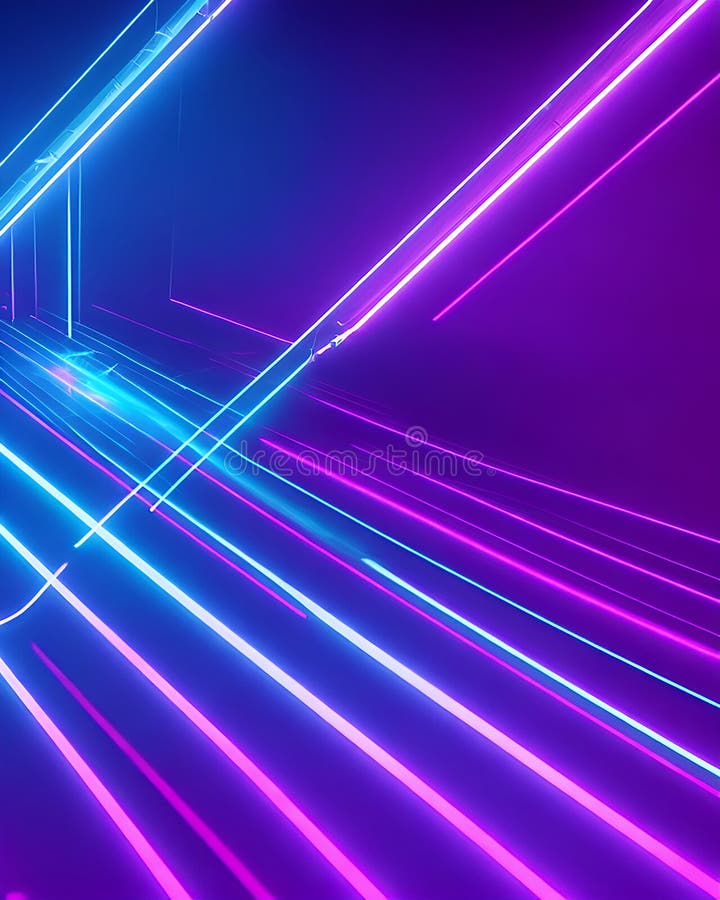 3d Render, Abstract Minimal Neon Background, Ai Generated Stock ...