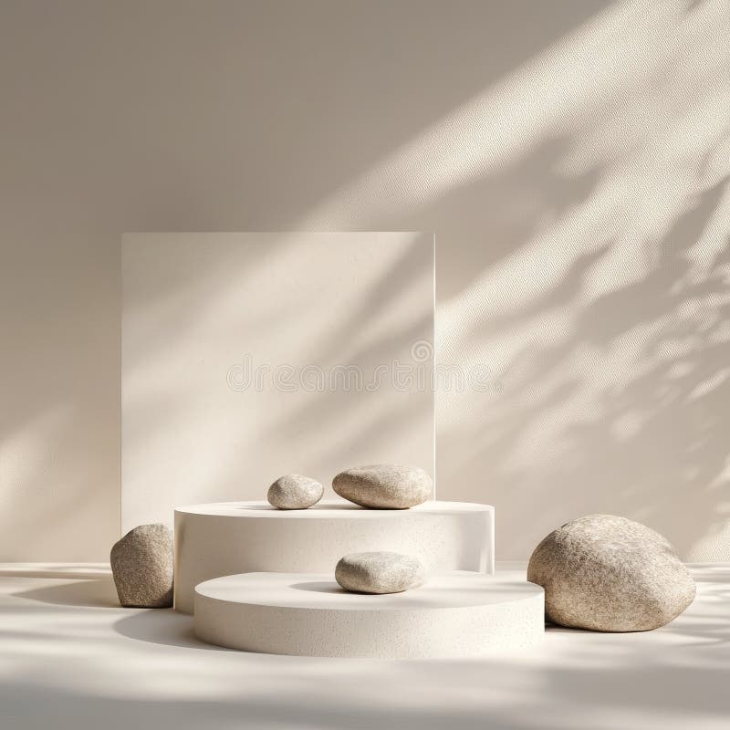 3d Render of Abstract Minimal Scene with Geometric Forms. Mock Up for ...