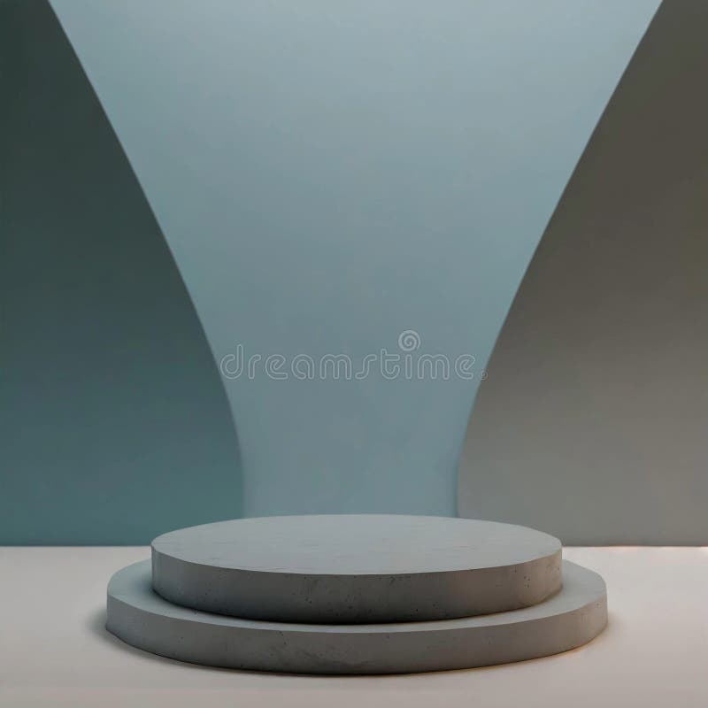 3d Render, Abstract Minimal Scene with Geometrical Forms, Podium for ...