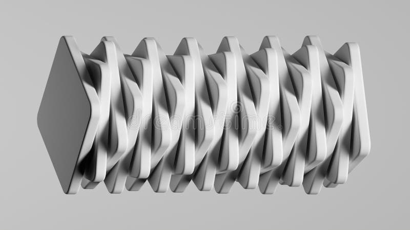 3d Render, Abstract Minimalist White Background. Group of Simple ...