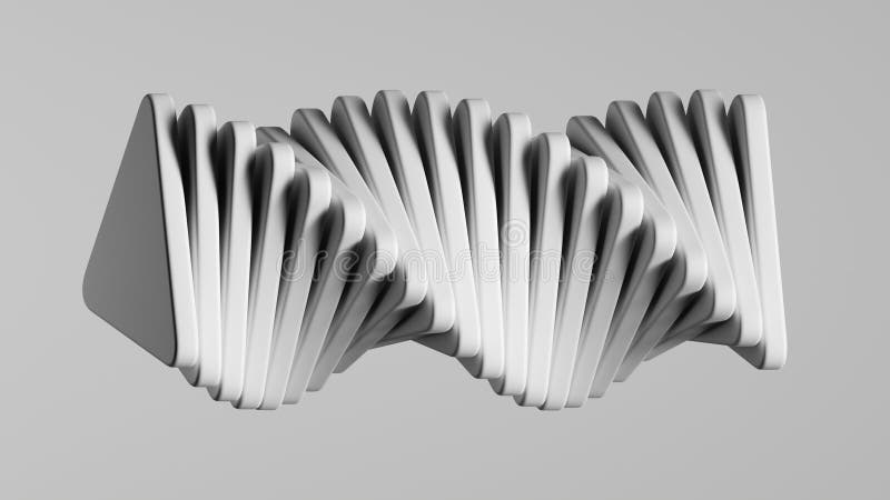 3d Render, Abstract Minimalist White Background. Group of Simple ...