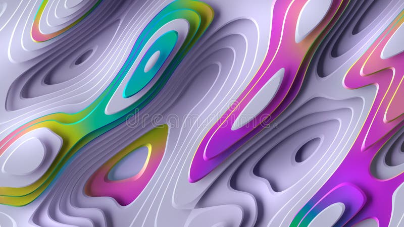 3d Render, Abstract Modern Colorful Background, Rippled Texture with ... 3d Render, Abstract Modern Colorful Background, Rippled Texture with ...