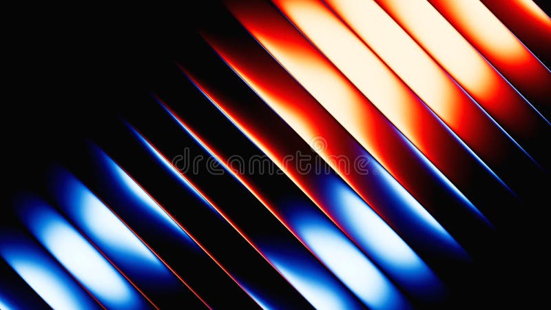 3d Render. Abstract Neon Geometric Background. Diagonal Polished ...