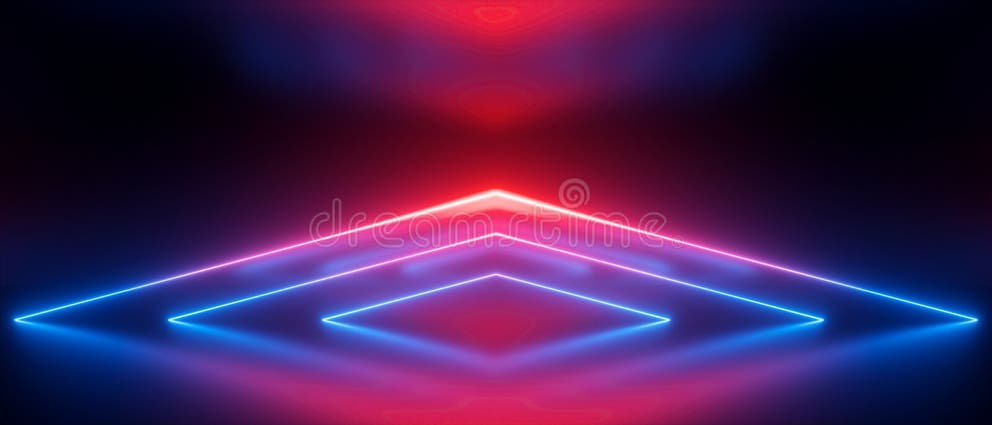 3d Render, Abstract Neon Light Background. Ultraviolet Spectrum Stock ...