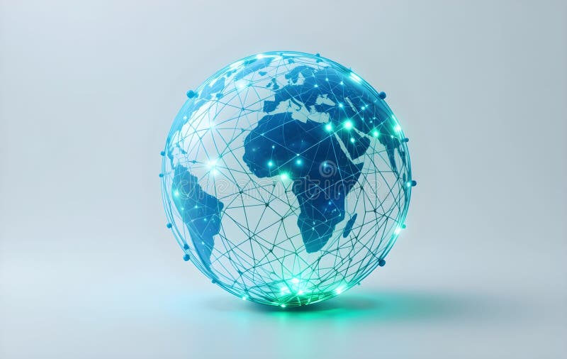 A 3D Render of an Abstract Network Design, Representing the Concept of ...