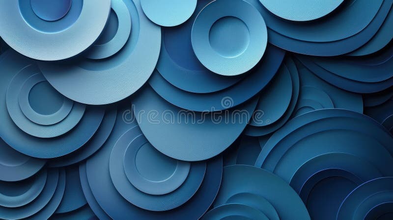 A 3D Render of Abstract Overlapping Geometric Shapes in Various Shades ...